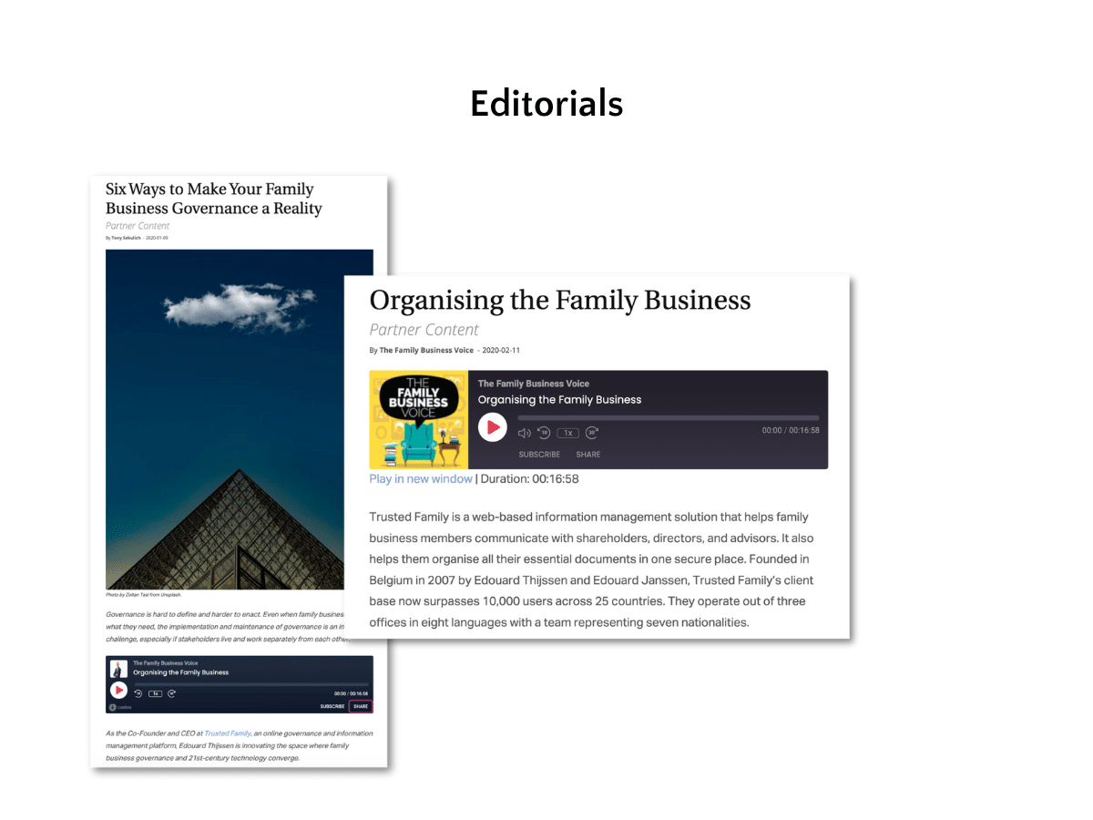 Advertising Solution for Trusted Family on Tharawat Magazine